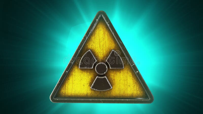 3d Render of Radiation Nuclear Danger Symbol Stock Video - Video of ...