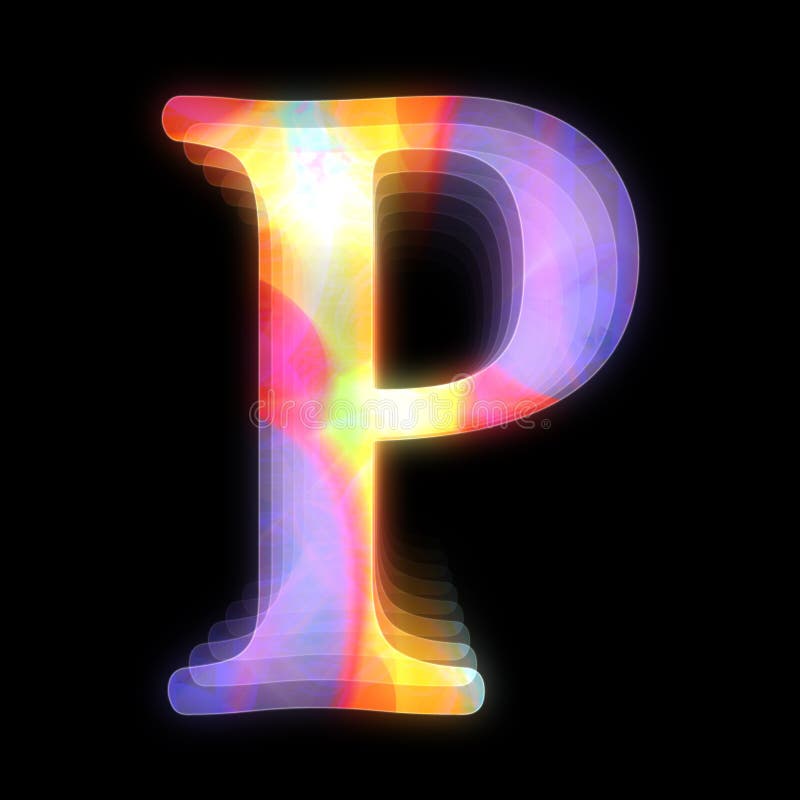 3D Render of Rainbow Alphabet Capital Letter Stock Illustration ...