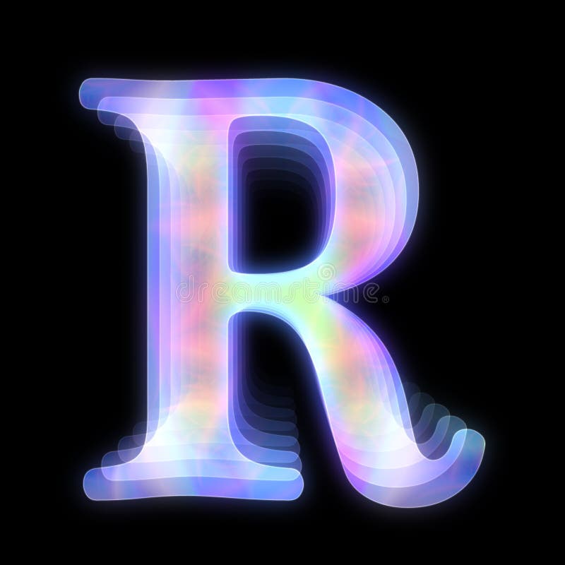 3D Render of Rainbow Alphabet Capital Letter Stock Illustration ...
