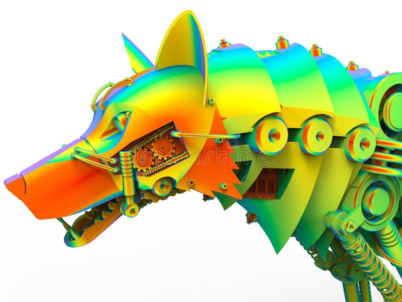Mechanical Wolf Stock Illustrations – 540 Mechanical Wolf Stock ...