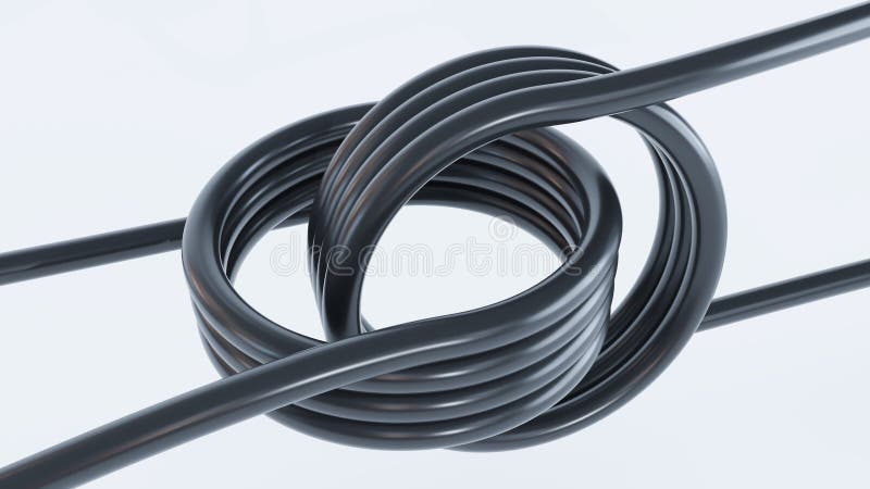 Realistic Electrical Wires. Cable Power Energy. Flexible Thick Network ...