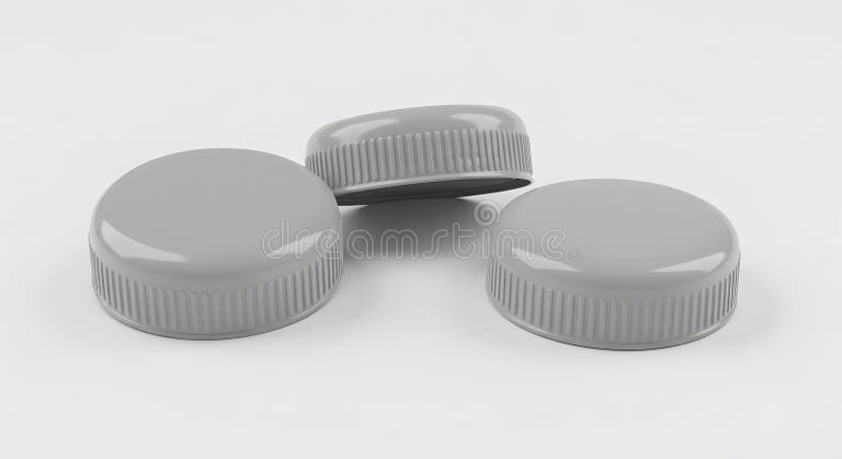 3D Render: Realistic Plastic Bottle Caps for Product Visualization ...