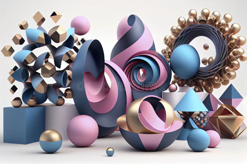 Realistic Primitives Composition Stock Illustrations – 823 Realistic ...