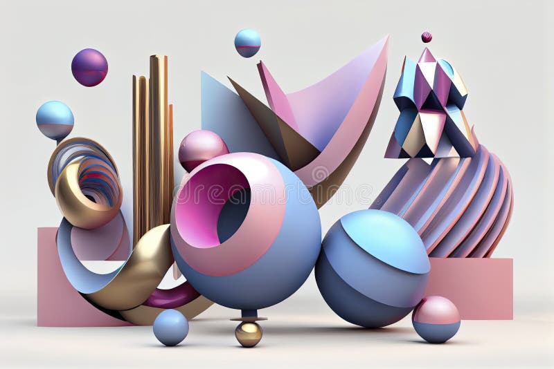 Realistic Primitives Composition Stock Illustrations – 823 Realistic ...