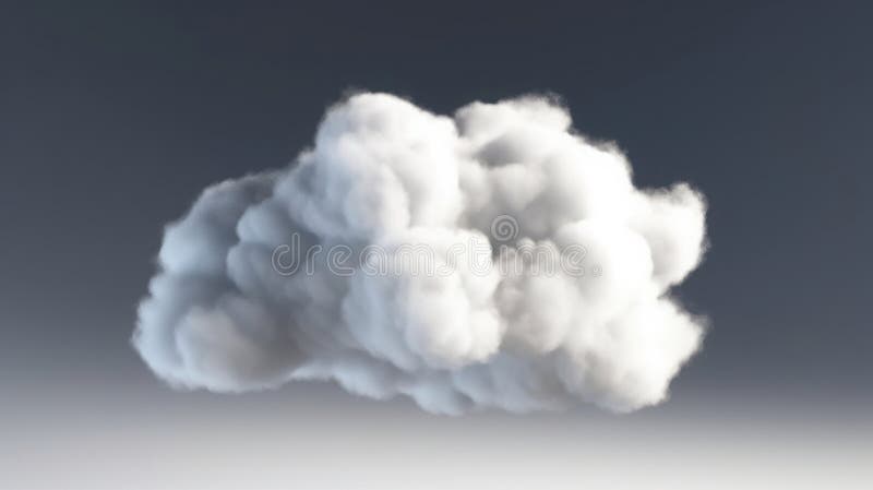 3d Render of Realistic White Cloud Isolated on Transparent Background ...
