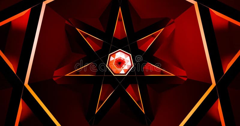 Render with Red and Black Geometric Star Stock Footage - Video of ...