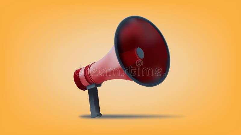 3d Render Red and Black Speaker Icon, Vector Illustration Stock Vector ...
