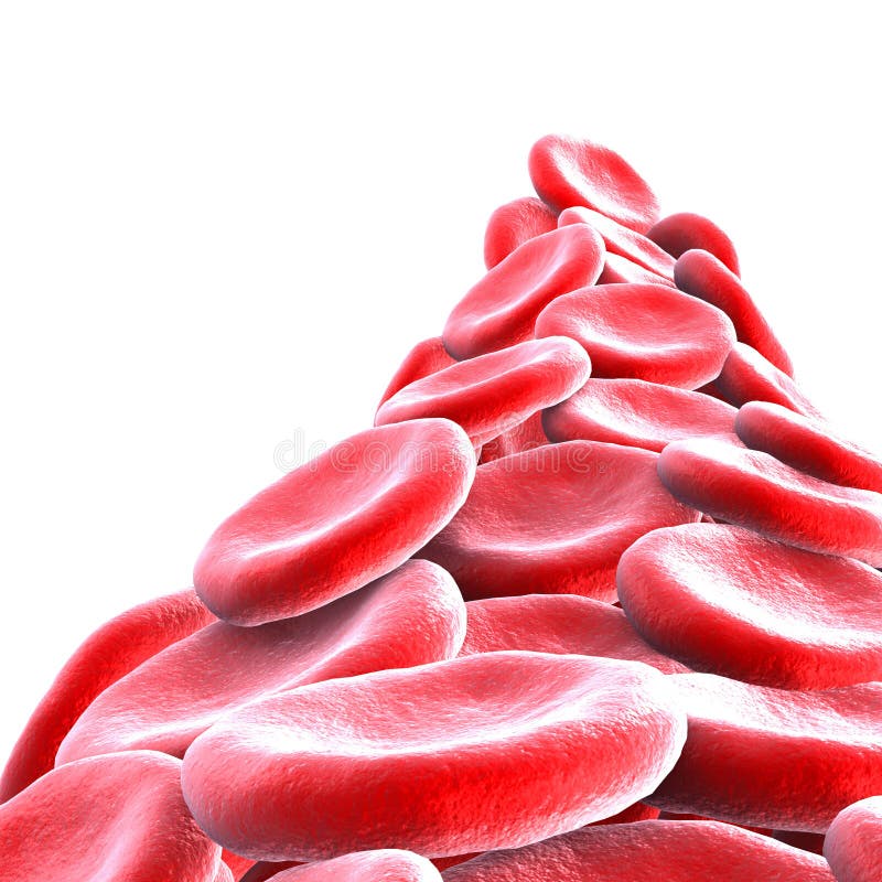 3d Render Red Blood Cells Background. Stock Illustration - Illustration ...