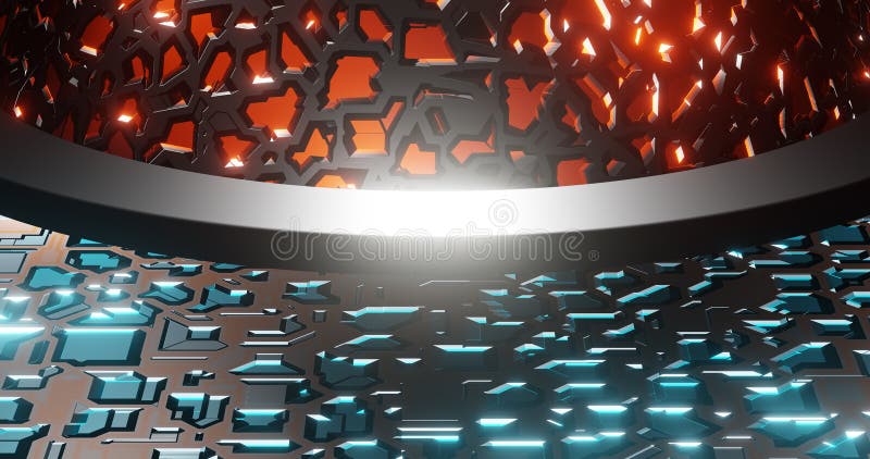 Render with Red and Blue Cyber Background in Bright Light Stock ...