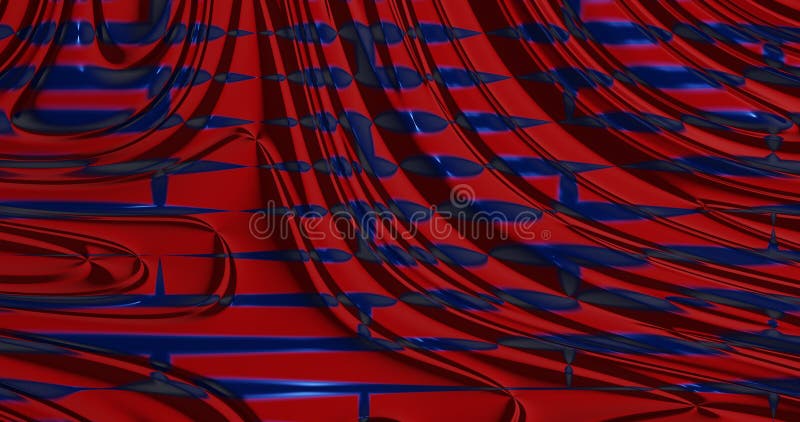 Render with Red and Blue Flow Abstract Background Stock Illustration ...