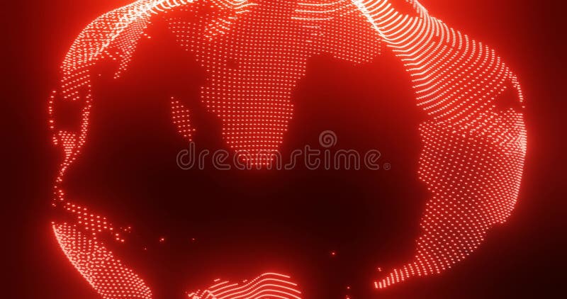 Render with Red Collapsing World Earth Stock Video - Video of danger ...