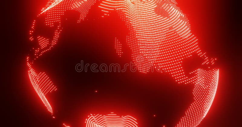 Render with Red Collapsing World Earth Stock Illustration ...