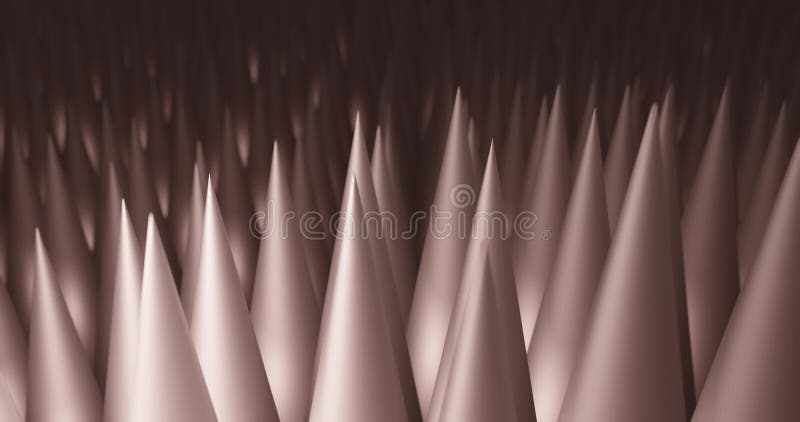 Render with Red Desaturated Cones in Perspective Stock Video - Video of ...