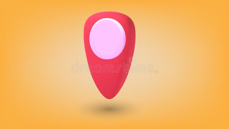 3d Render Red Location Pin Icon, Vector Illustration Stock Vector ...