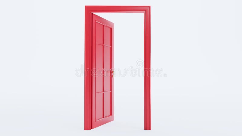 White Door Isolated on White Background Stock Illustration ...
