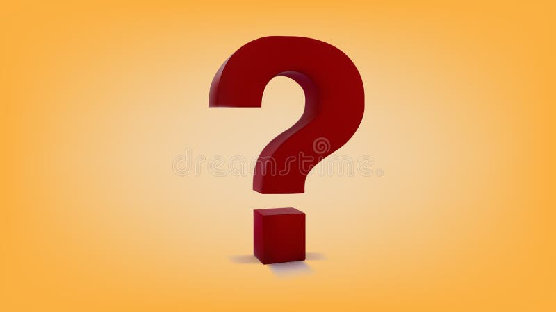 3d Render Red Question Mark Icon, Vector Illustration Stock Vector ...