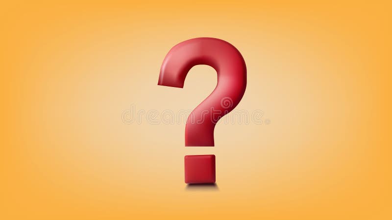 3d Render Red Question Mark Icon, Vector Illustration Stock Vector ...
