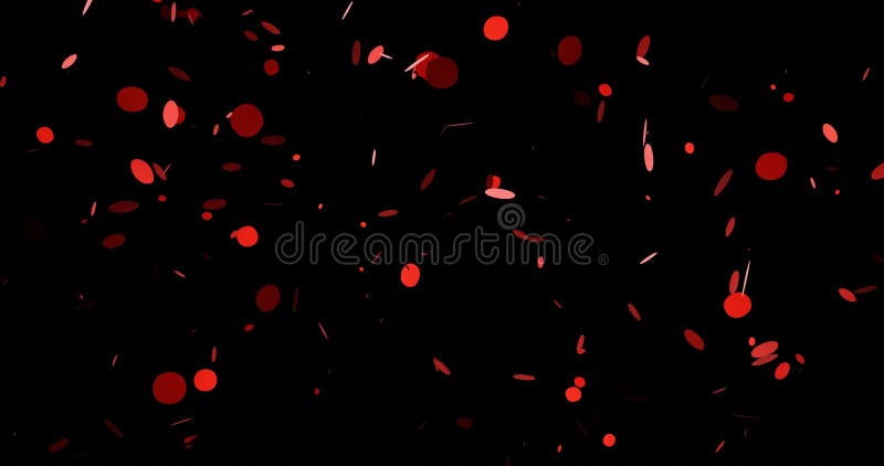 Render with Red Round Particles on Black Background Stock Footage ...