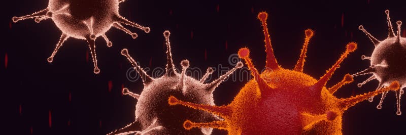 3D red spiked virus stock illustration. Illustration of health - 261120134