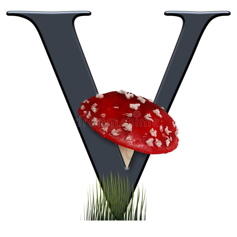 3D Render of Red Toad Alphabet Letter Stock Illustration - Illustration ...