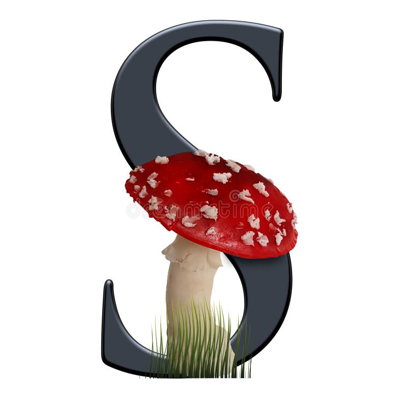 3D Render of Red Toad Alphabet Letter Stock Illustration - Illustration ...