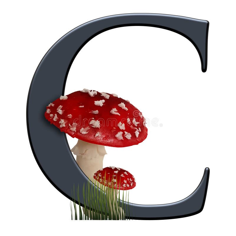 3D Render of Red Toad Alphabet Letter Stock Illustration - Illustration ...