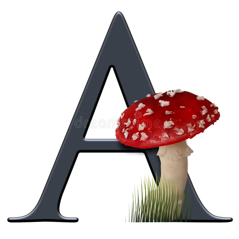 3D Render of Red Toad Alphabet Letter Stock Illustration - Illustration ...