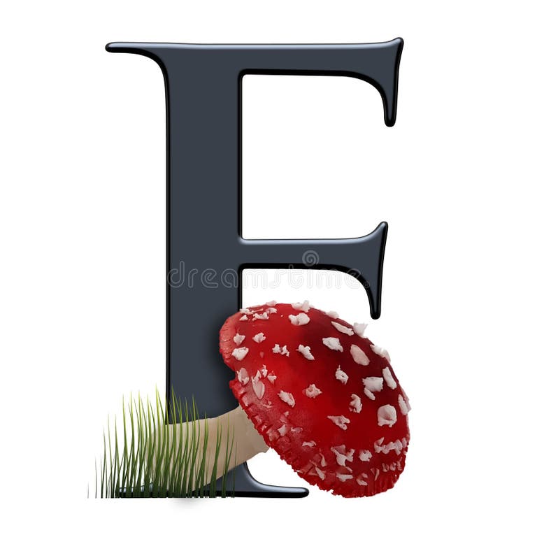 3D Render of Red Toad Alphabet Letter Stock Illustration - Illustration ...