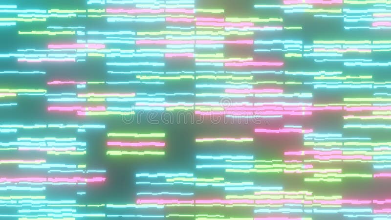 3d Render Retro Glitch Effect, Tv Noise Effect Stock Illustration ...