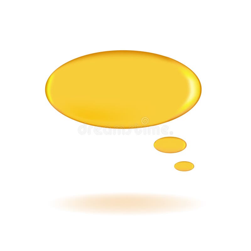 3D Render Retro Oval Speech Bubble, Talk Cloud Stock Vector ...