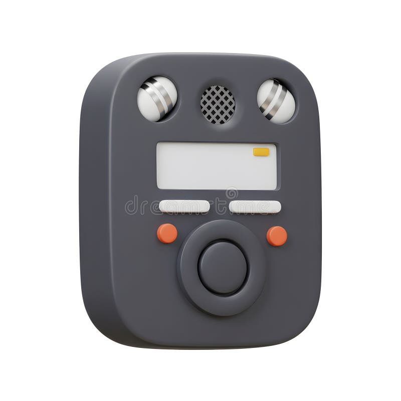 3D Render of a Retro-Style Portable Audio Recorder Device with Modern ...