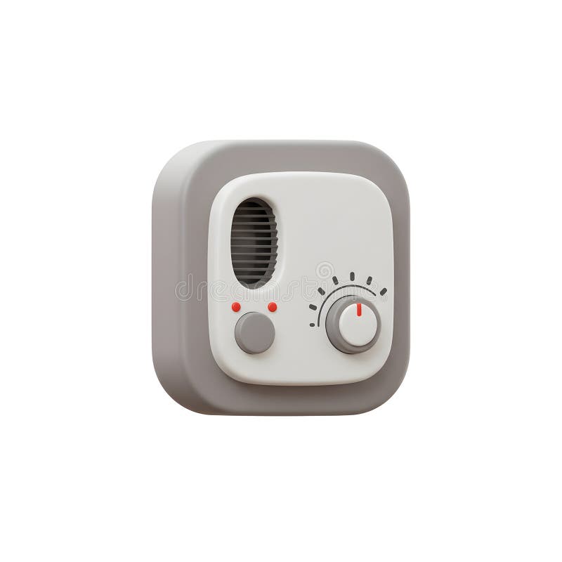 3D Render of a Retro-Styled Heater Control Panel, Modern Minimalist ...
