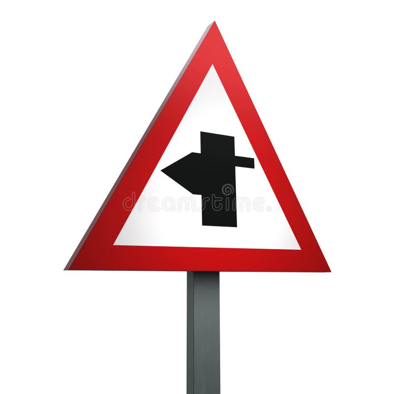 3D Render Road Sign of T-junction with Priority Over Vehicles from the ...