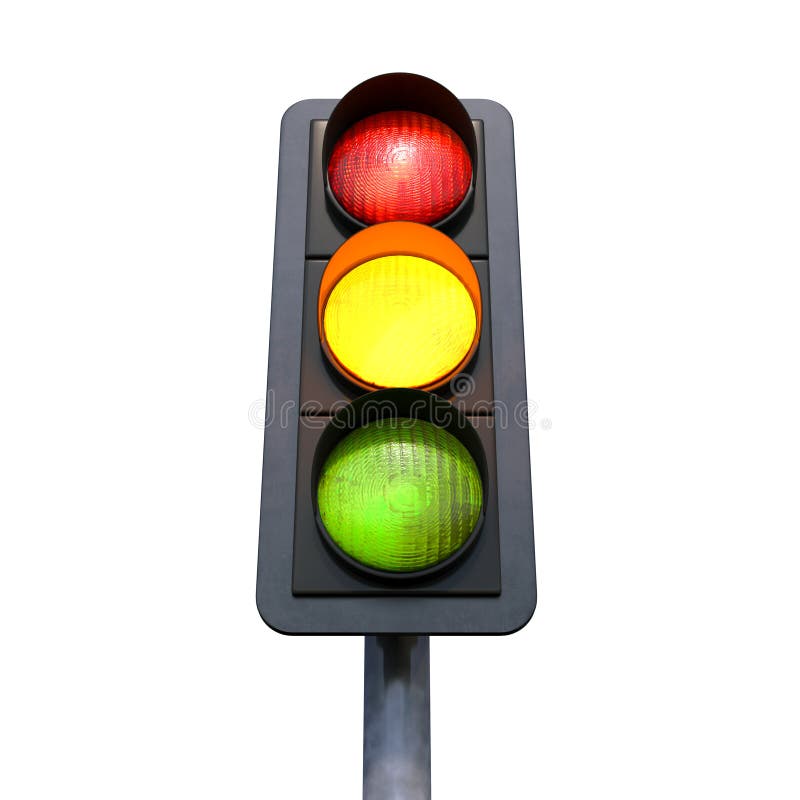 3d Render - Road Traffic - Yellow Stock Illustration - Illustration of ...