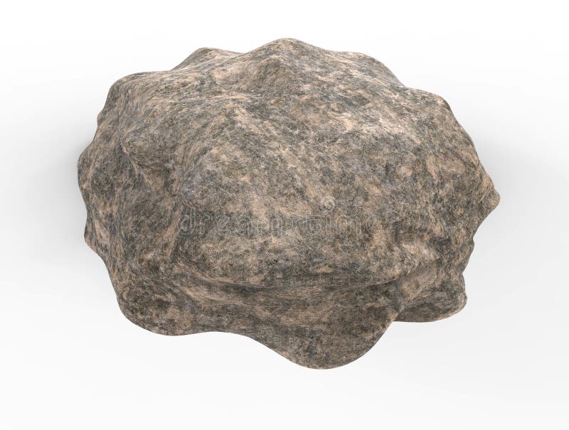 3D Render of Rock Stone stock illustration. Illustration of rock ...