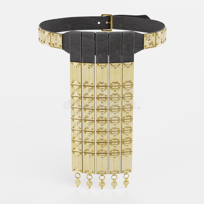 3D Render of Roman Armor Belt Stock Illustration - Illustration of ...