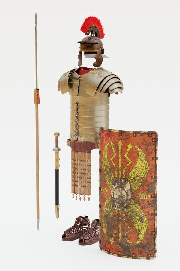 3D Render of Roman Armor - Full Stock Illustration - Illustration of ...