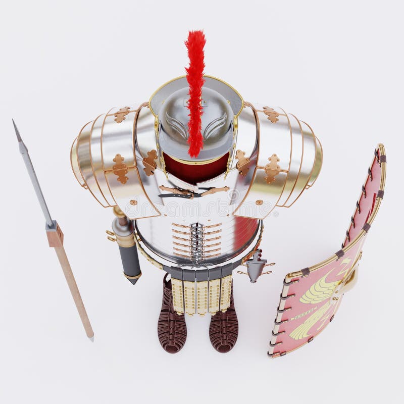 3D Render of Roman Armor - Full Stock Illustration - Illustration of ...
