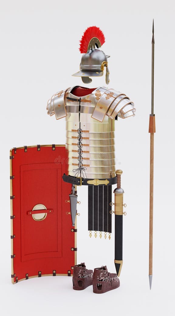 3D Render of Roman Armor - Full Stock Illustration - Illustration of ...