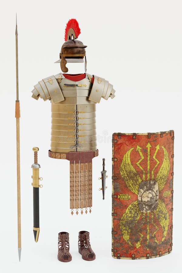 3D Render of Roman Armor - Full Stock Illustration - Illustration of ...
