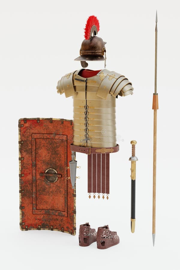 3D Render of Roman Armor - Full Stock Illustration - Illustration of ...
