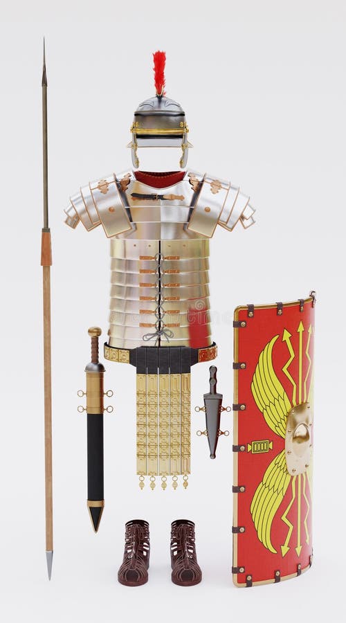 3D Render of Roman Armor - Full Stock Illustration - Illustration of ...