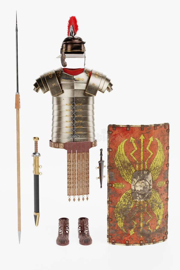 3D Render of Roman Armor - Full Stock Illustration - Illustration of ...