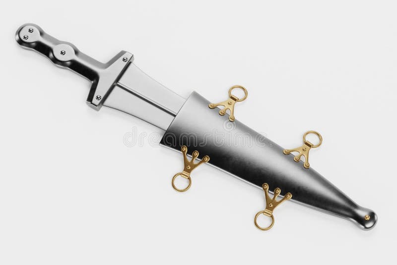3D Render of Roman Dagger stock illustration. Illustration of warrior ...