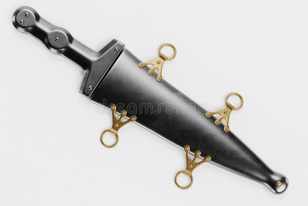 3D Render of Roman Dagger stock illustration. Illustration of antique ...