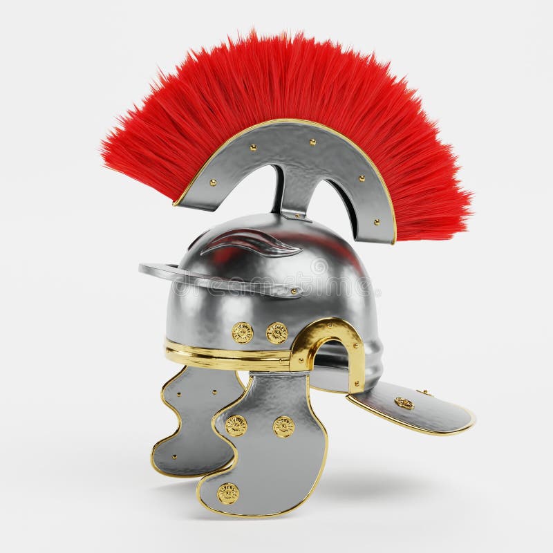 3D Render of Roman Helmet stock illustration. Illustration of clothes ...