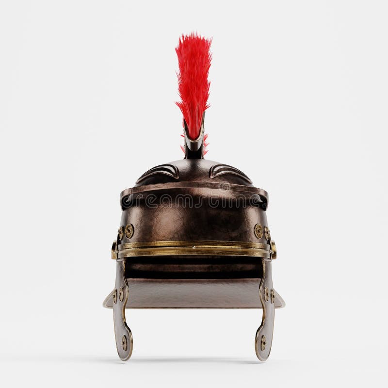 3D Render of Roman Helmet stock illustration. Illustration of realistic ...