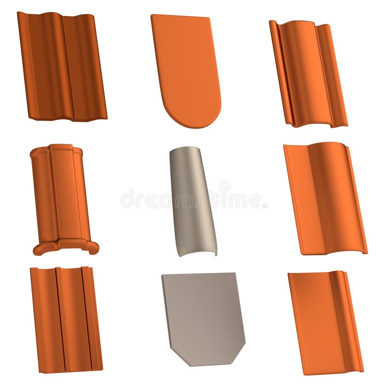 3d render of roof tile stock illustration. Illustration of graphics ...