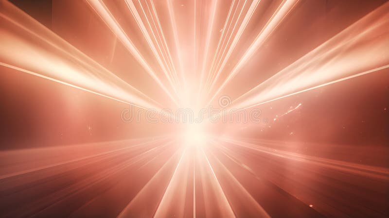 3D Render of Rose Gold Light Rays. Abstract Background Stock ...