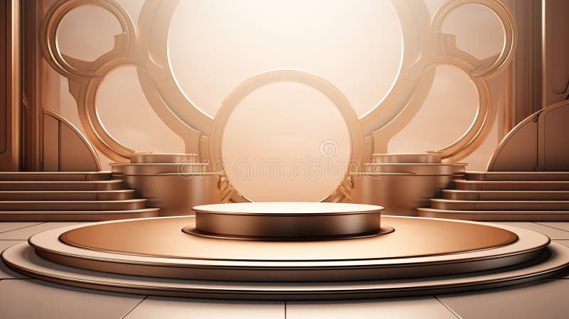 3D Render of Round Stage Platforms for Product Showcase - AI Generated ...